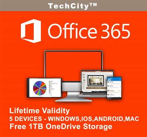 Techcity Office 365 Pro Plus Lifetime Validity For Pc Mac Ios And Android