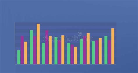 Image Of Statistical Data Processing Against Blue Background Stock Illustration Illustration