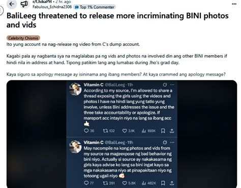 BINI Issue Uploader Of Viral Video Threatens To Share More Videos