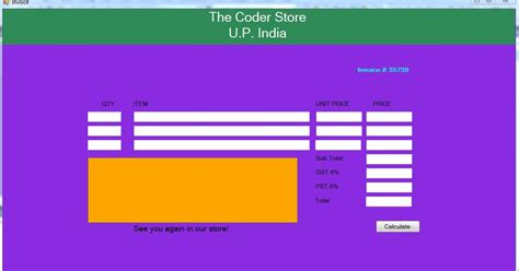 How To Create Simple Billing Invoice In VB NET CODER BABA