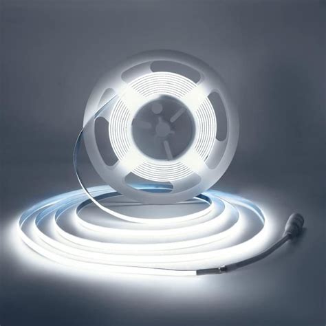 Ruban Led Cob 24v 5m Blanc Froid 6000k Arote Bande Led Cob 5mm Largeur
