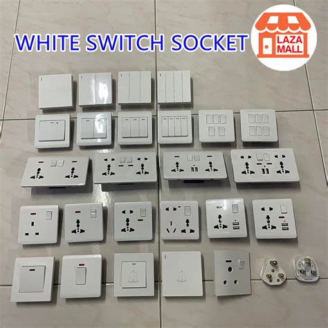 White Colorall In 1 Switch Socket 10a Plug Socket 13a Round