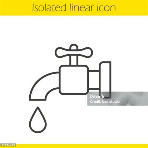 水水龍頭圖示向量圖形及更多剪裁圖圖片 剪裁圖 啤酒頭 單線 Istock