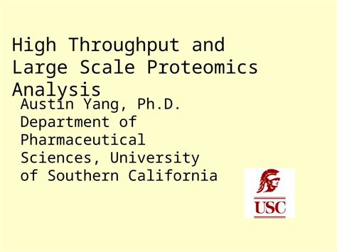 ppt high throughput and large scale proteomics analysis dokumen tips