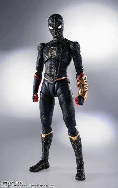 SPIDER MAN BLACK Gold Suit Spider Man No Way Home S H Figuarts EUR 86