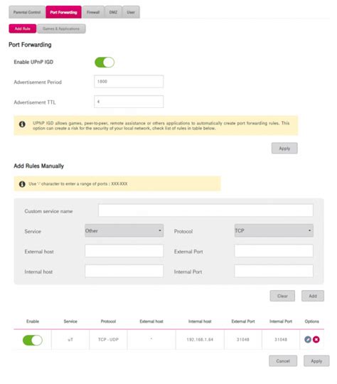Port Forwarding Sagemcom Routerben Hálózat Telekom Fórum