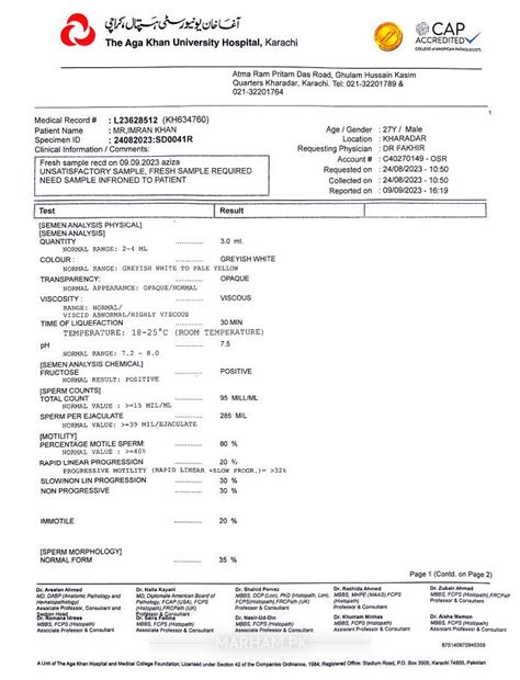 Ask A Urologist Online For Pls Check My Semen Test Report Not Conceive