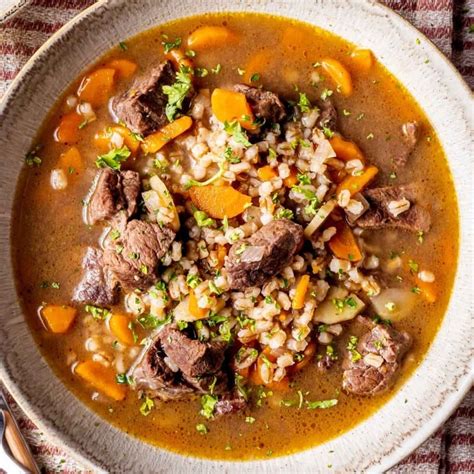Vegetable Beef Barley Soup The Big Mans World