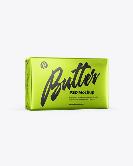 Metallic Butter Block Mockup Free Download Images High Quality Png 