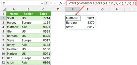 Take Function In Excel Useful Examples