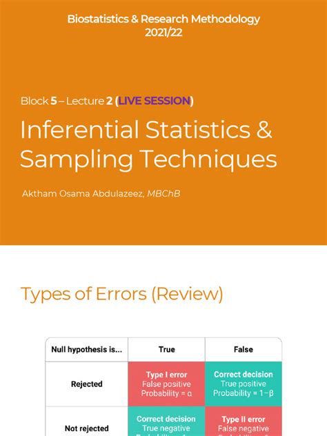 5 2 Live Inferential Statistics And Sampling Techniques Pdf Confidence Interval Statistics