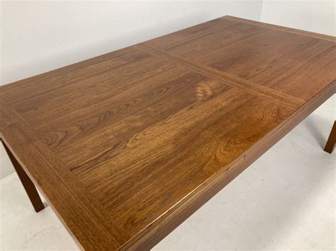 danish modern teak extensible expandable refectory dining table