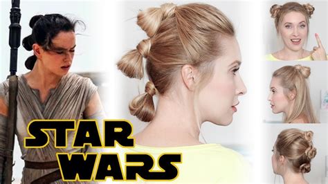 Tuto Coiffures Star Wars Rey ★ Space Buns Cheveux Mi Long Youtube