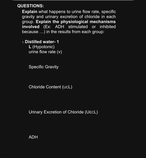 Solved Questions Explain What Happens To Urine Flow Rate