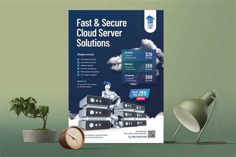 Cloud Server Flyer Print Templates Ft Web And Flyer Envato