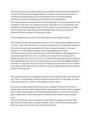 Unit 7 Learning Journal The Learning Journal Is A Place Where You Can