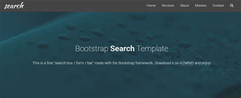 Bootstrap Search Templates
