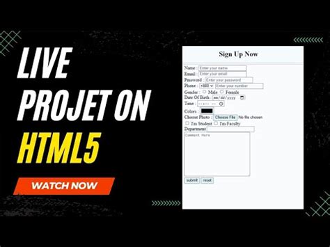 HTML5 TUTORIAL 23 LIVE MINI PROJECT ON HTML5 BANGLA TUTORIAL