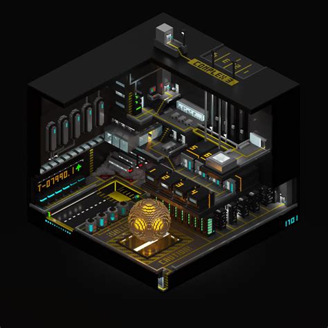 Complex 3 Voxel Art R Isometric