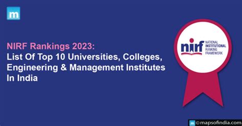 Nirf Rankings 2023 List Of Top 10 Universities Colleges Engineering