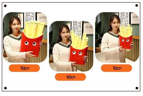 Custom Kawaii Food Plushies Fries Shape Stuffed Toys