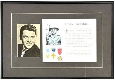 Framed Lieutenant Audie Murphy Signed Photograph Auction