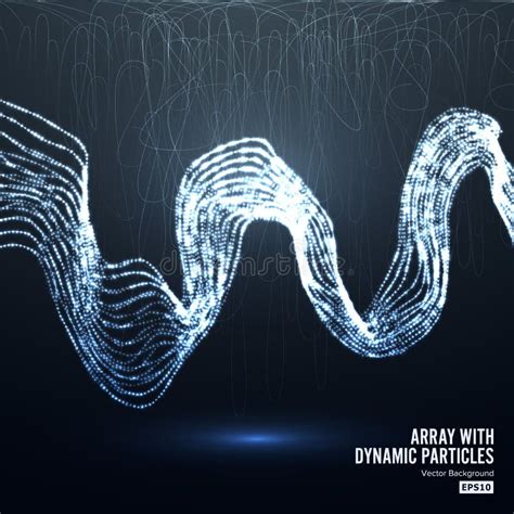 Array Vector With Dynamic Particles Technology Motion Design Graphic Abstract Background