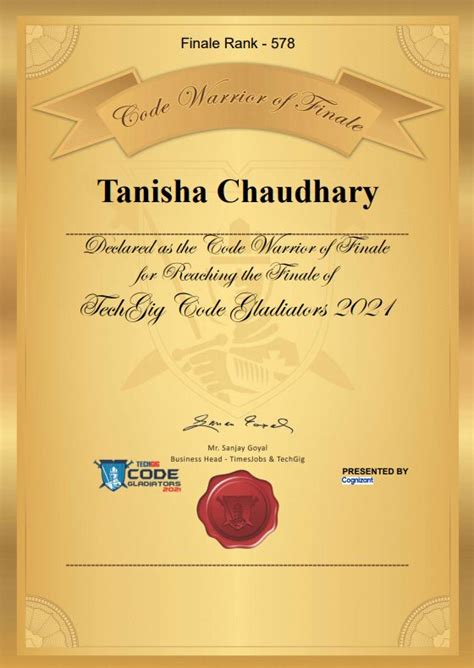 tanisha chaudhary on linkedin techgig codegladiators2021
