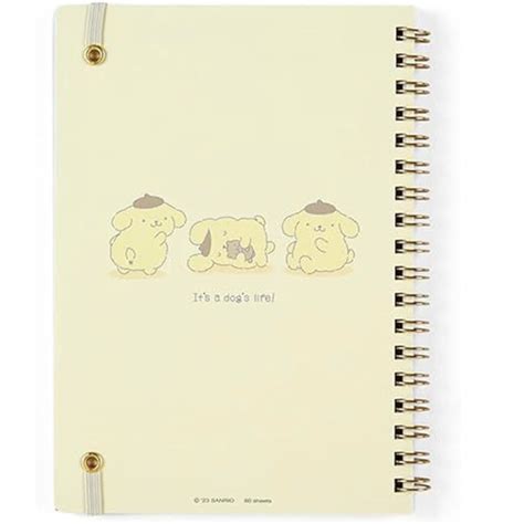 Sanrio B6 Ring Notebook Pompompurin Fluffy Design Hihi