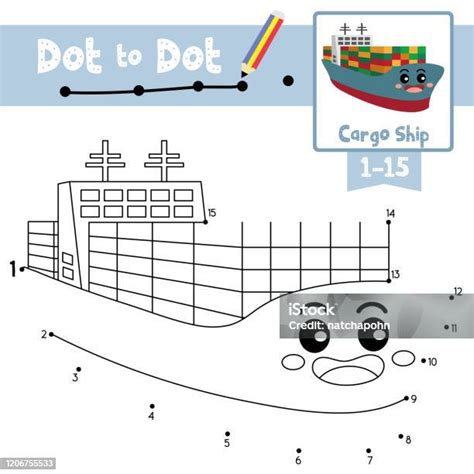 도트 교육 게임 및 색칠 공부화물 선박 만화 캐릭터 관점 벡터 일러스트 0명에 대한 스톡 벡터 아트 및 기타 이미지 0명 15 3차원 형태 Istock