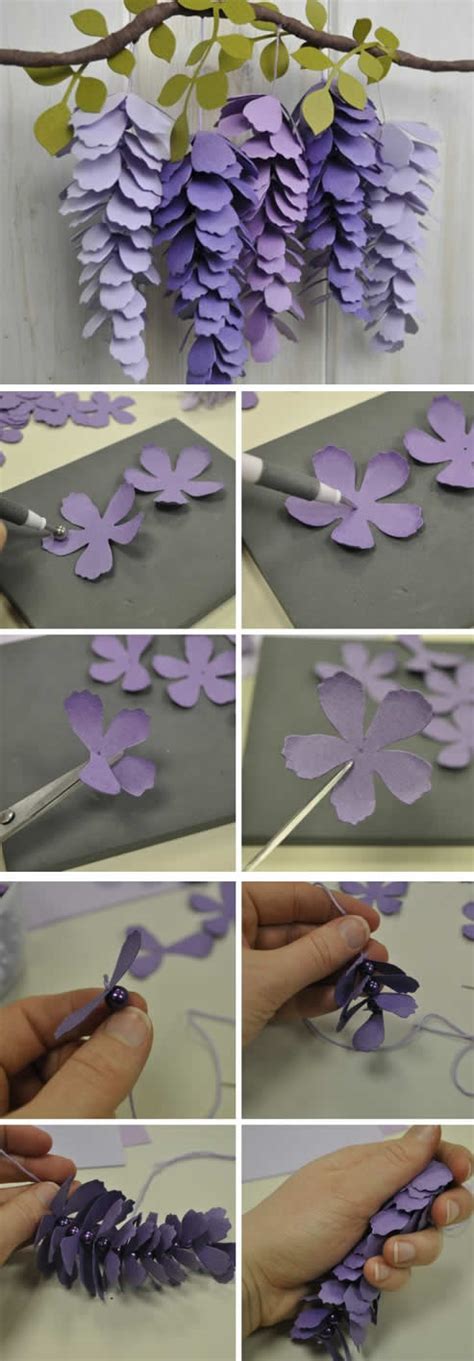 Décoration avec des fleurs en papier Moules faciles Maison Bonte