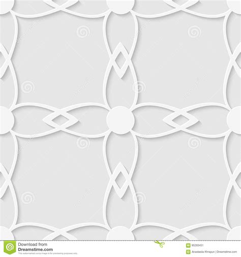 Seamless Pattern Of Flowers Geometric Wallpaper Unusual Lattic Stock Vector Illustration Of