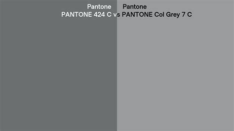 Pantone 424 C Vs Pantone Col Grey 7 C Side By Side Comparison