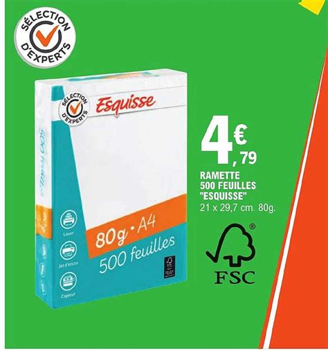 Promo Ramette 500 Feuilles Esquisse Chez E Leclerc ICatalogue Fr