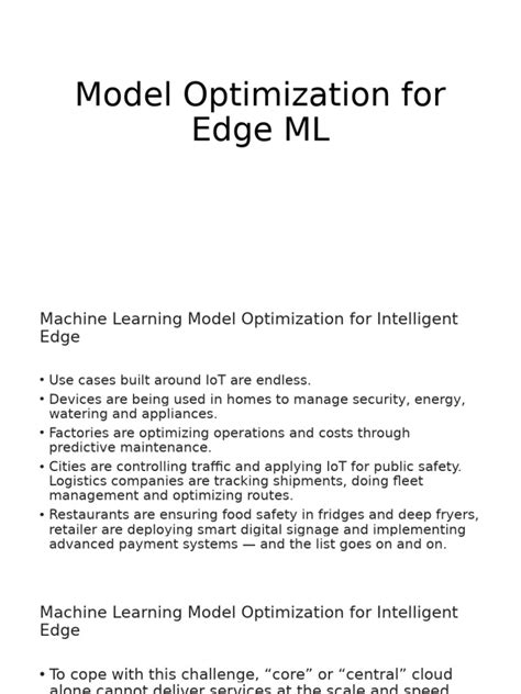 Ml System Optimization Lecture 10 Model Optimization Techniques Pdf Machine Learning