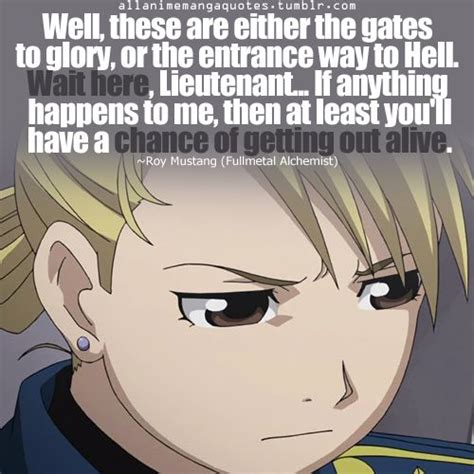 Fullmetal Alchemist Manga Quotes Riza Hawkeye Quotes Roy Mustang