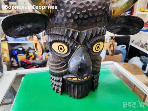 Дървена кукерска маска дърворезба в Антикварни и старинни предмети в гр София Id48845324