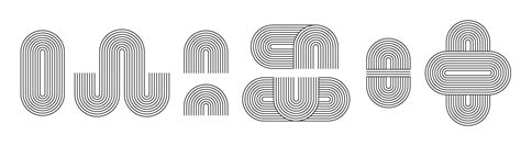 Premium Vector Line Circle And Semicircle Geometric Elements Isolated