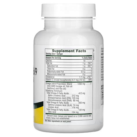 Naturesplus Ultra Omega 369 Borage Fish And Flax Oil 60 Softgels