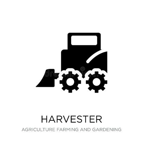 Field Harvester Icon Flat Style Stock Vector Illustration Of Farm
