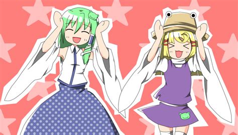 Kochiya Sanae And Moriya Suwako Touhou Drawn By Nanamomo Rio Danbooru