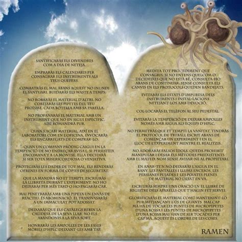 Flying Spaghetti Monster Commandments