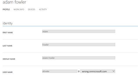 fix wrong domain for users azure active directory