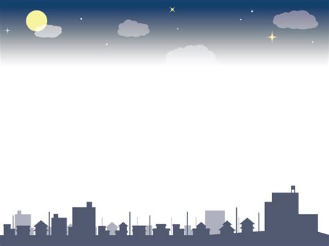 フリーイラスト 月夜と街の飾り枠でアハ体験 Gahag 著作権フリー写真・イラスト素材集