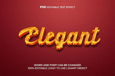 Premium PSD Elegant D Text Effect Style