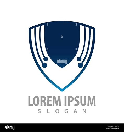 Digital Tech Shield Concept Design Symbol Graphic Template Element