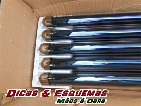 Dicas esquemas Como fazer um painel solar colector de tubos de vácuo em casa caseiro