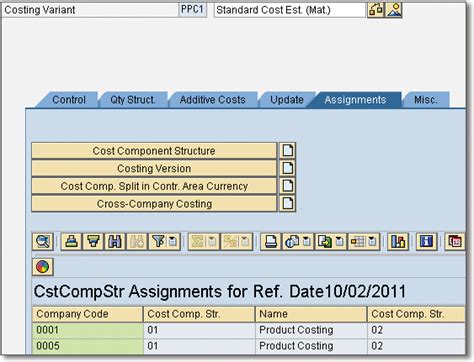 Cost Component Structures In Sap Sap Community