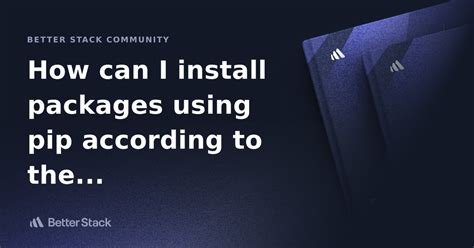Install Python Packages From Local Requirements Txt