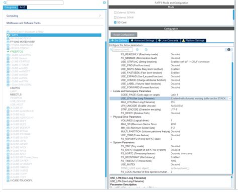 how to enable sdmmc fatfs freertos on stm32h72